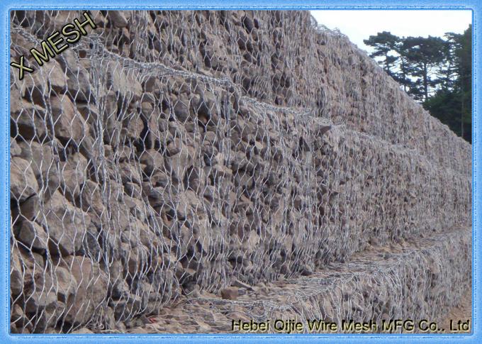 Double Twisted Gabion Wire Mesh Panels Heavy Zinc Coating Erosion Control