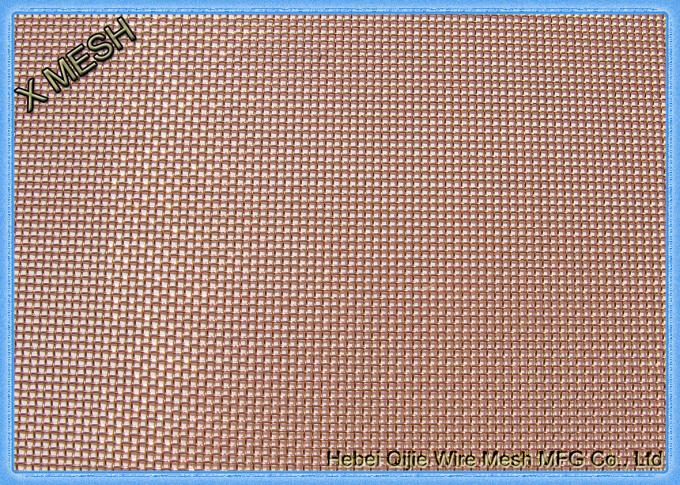 Pure Copper Metal Wire Mesh Sheets Square Hole Bending Selvage For ...