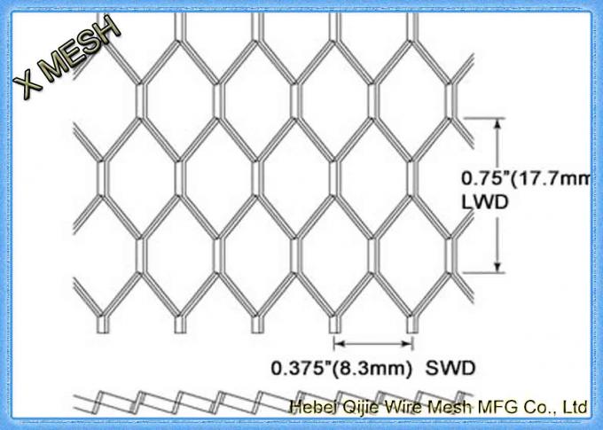 27"*96" Metal Wire Mesh , Expanded Metal Lath 0.25 - 0.58 Mm Thickness