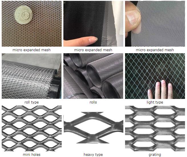 Aluminium Small Hole Expanded Metal Mesh Roll / Panel 0.5-8mm Thickness