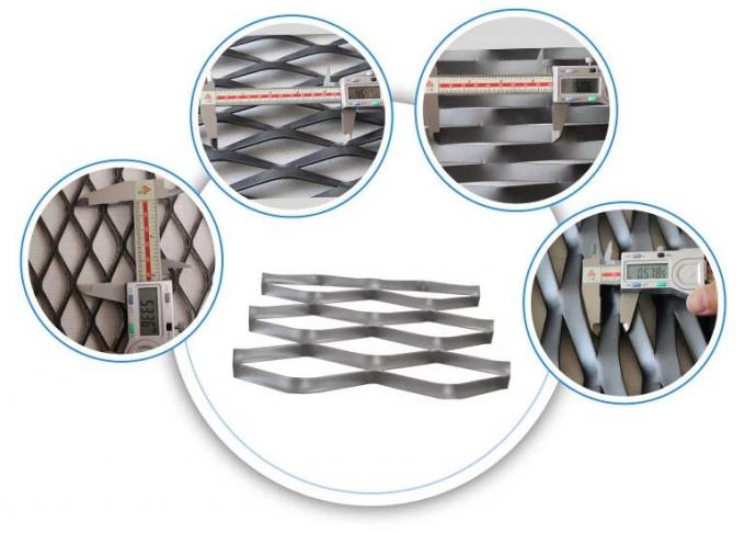 Aluminum Flat Expanded Metal Mesh / SS304 Expanded Mesh Screen For ...
