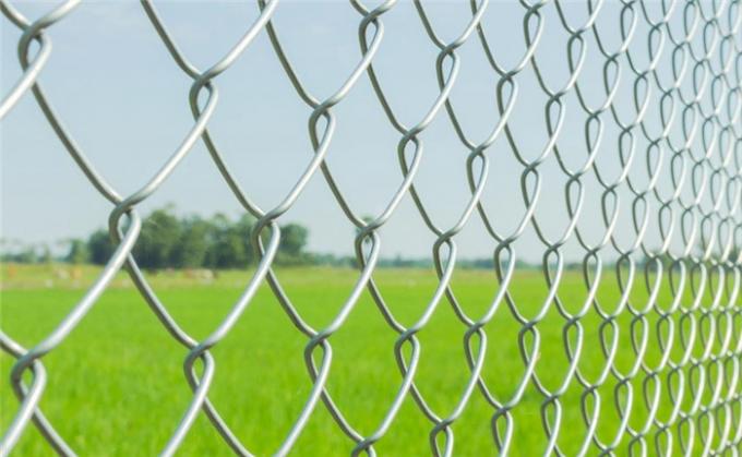 9 Gauge X 2" Chain Link Fence Fabric , Galvanized Chainlink Fencing ...