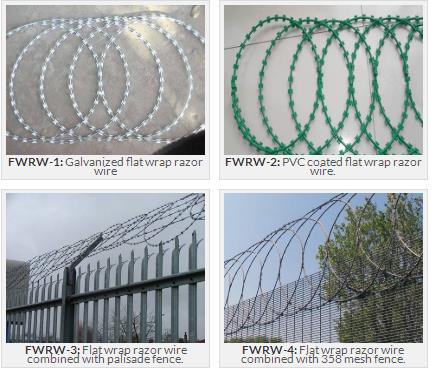 500mm Diameter Bto-30 Flat Wrap Razor Wire Barrier Form