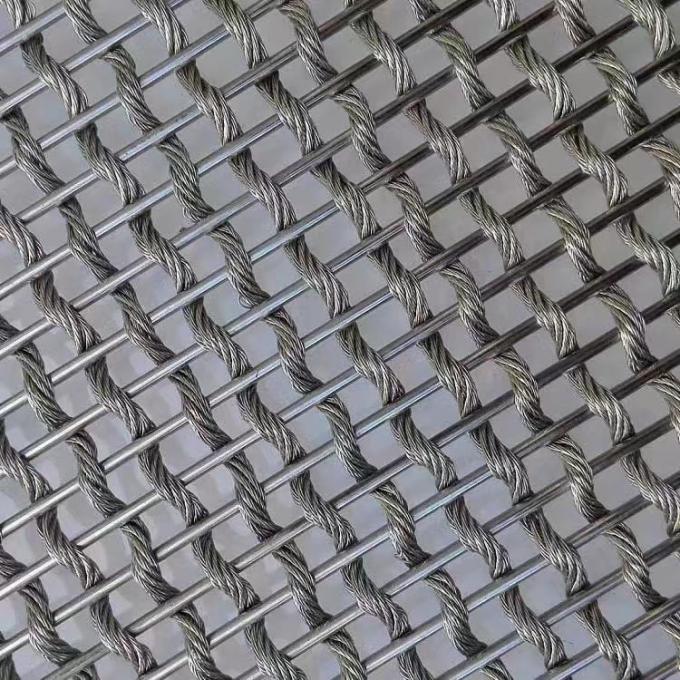 T316 3mm Architectural Woven Wire Mesh Decorative Building Facades Cladding