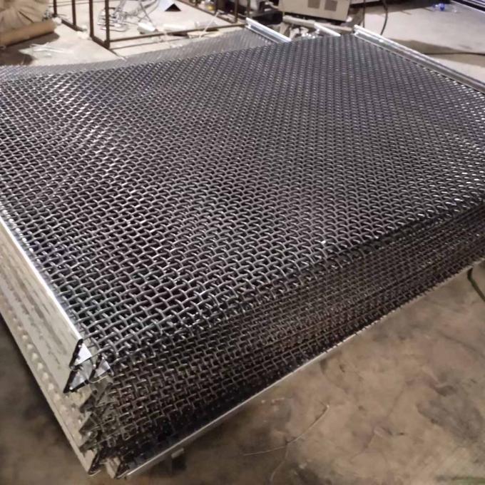 Manganese Steel Double Woven Wire Screen / 65Mn Steel Woven Wire Cloth