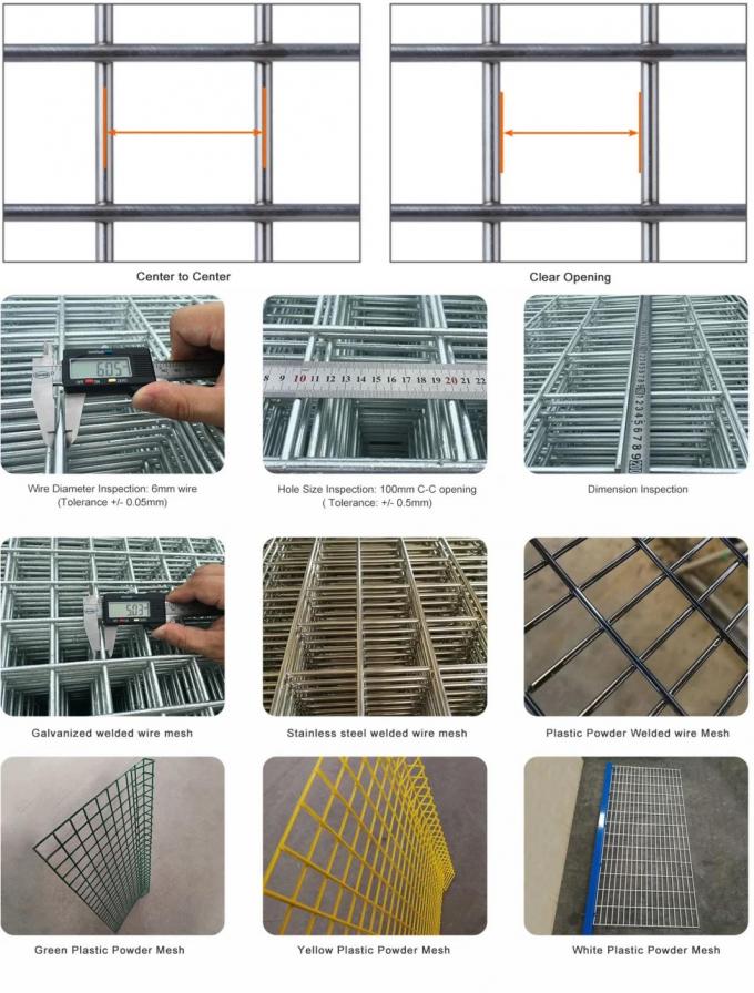 2X2 Galvanized Cattle Welded Wire Mesh Panel Sheet Corrosion Protection