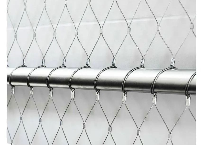 Rock Fall Protection Stainless Steel Wire Rope Mesh Net Plain Weave