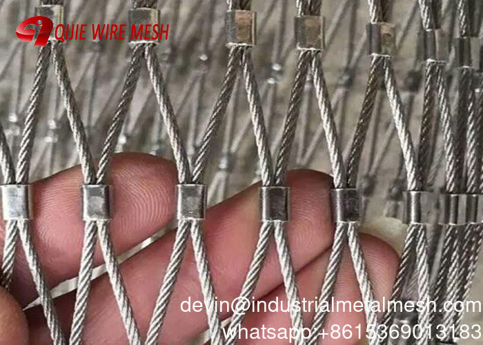 Flexible 304 316 Stainless Steel Cable Ferrule Woven Wire Rope Mesh for ...