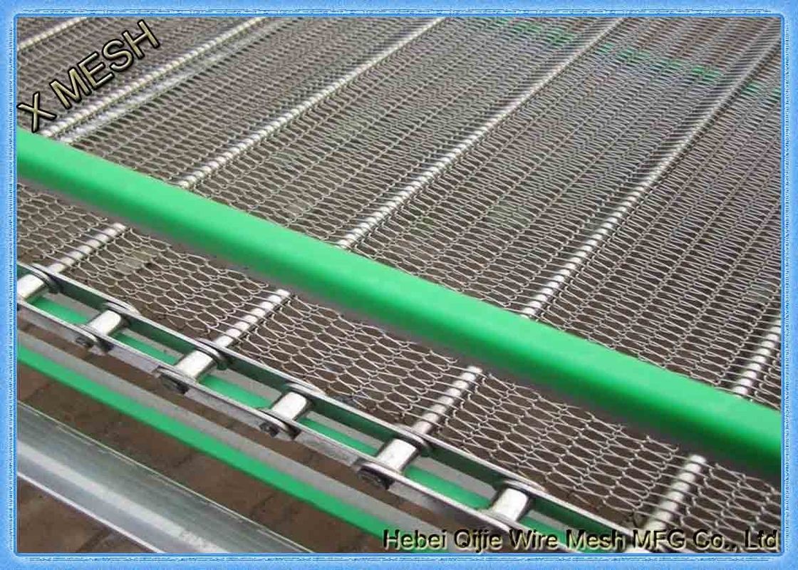 Double Balanced Spiral Grid Steel Wire Conveyor Belt With Chain 30 ...