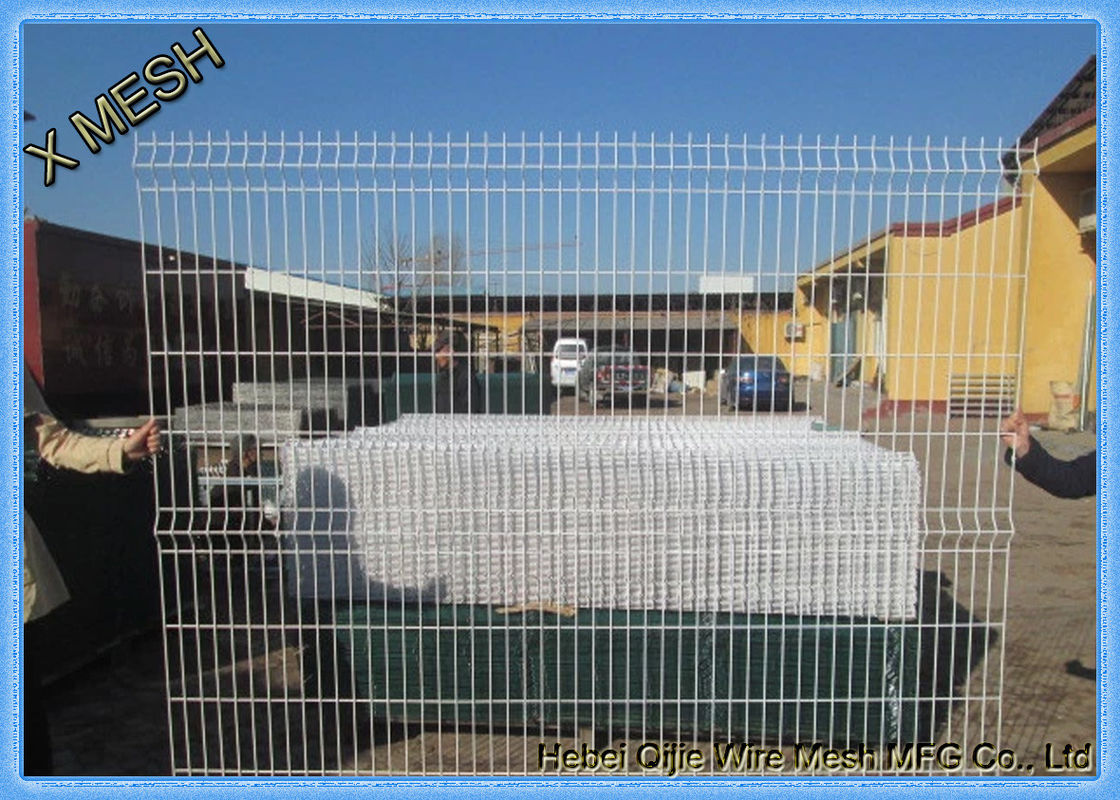 Green Vinyl Coated Decorative 3D Fence Panels Welded Wire Mesh For ...