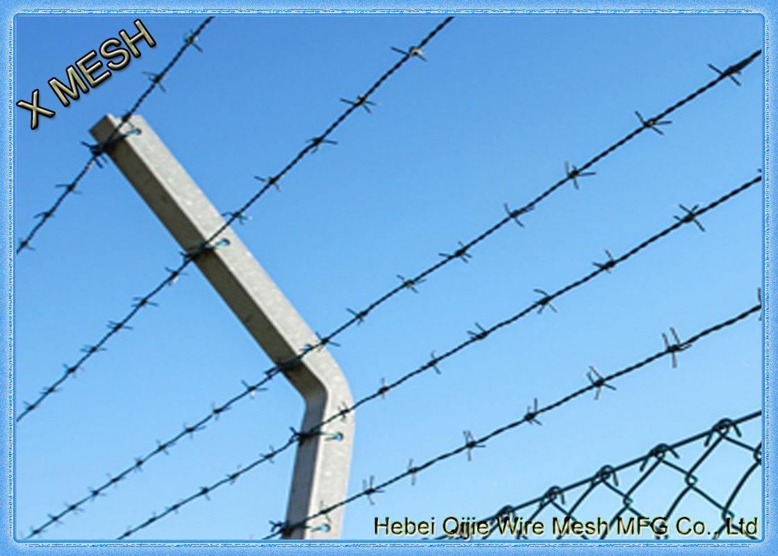 Double Twist Core Galvanized Military Barbed Wire For Security Fencing ...