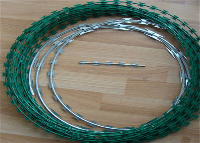 Anti Rust Galvanized Razor Blade Fencing Wire 8m For Security Fencing ...