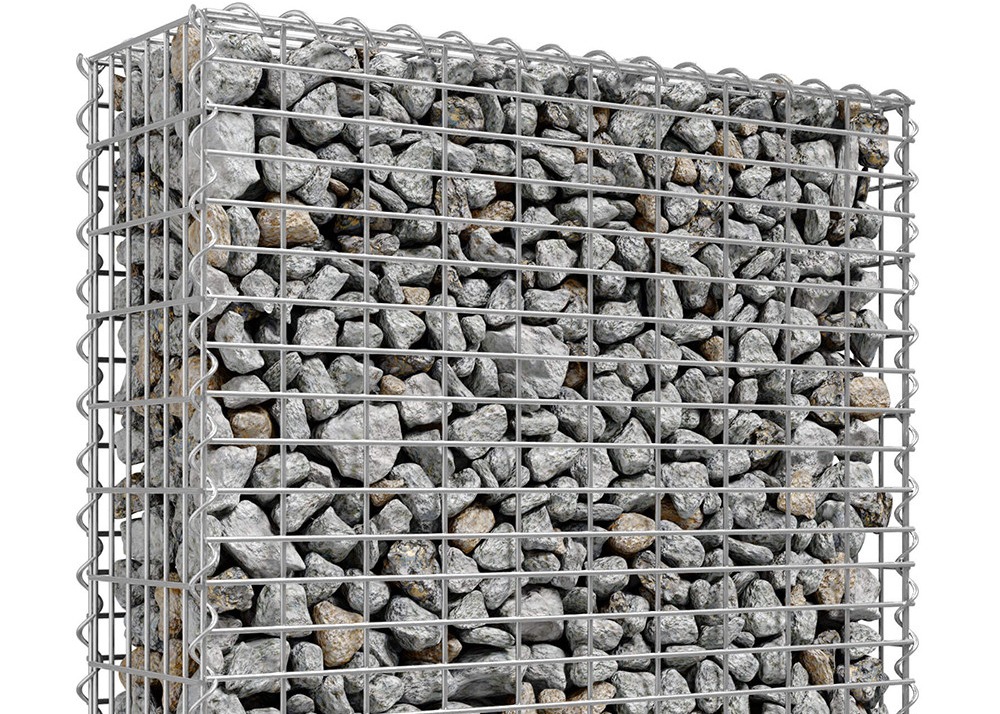 80 X 80mm Iron Wire 195 Welded Gabion Mesh Square Garden Edging