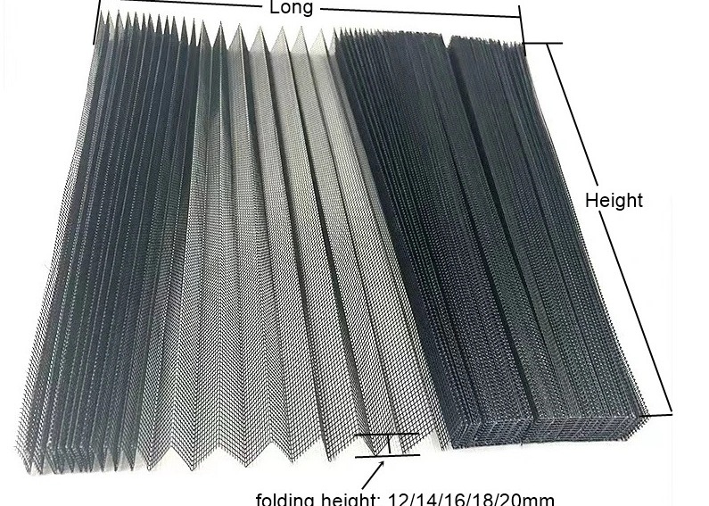 European Design 18x16 Pleated Fly Screen Mesh Polyester