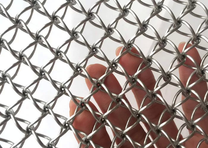 Iso9001 2 Mm Stainless Steel Ring Mesh Screen For Decoration