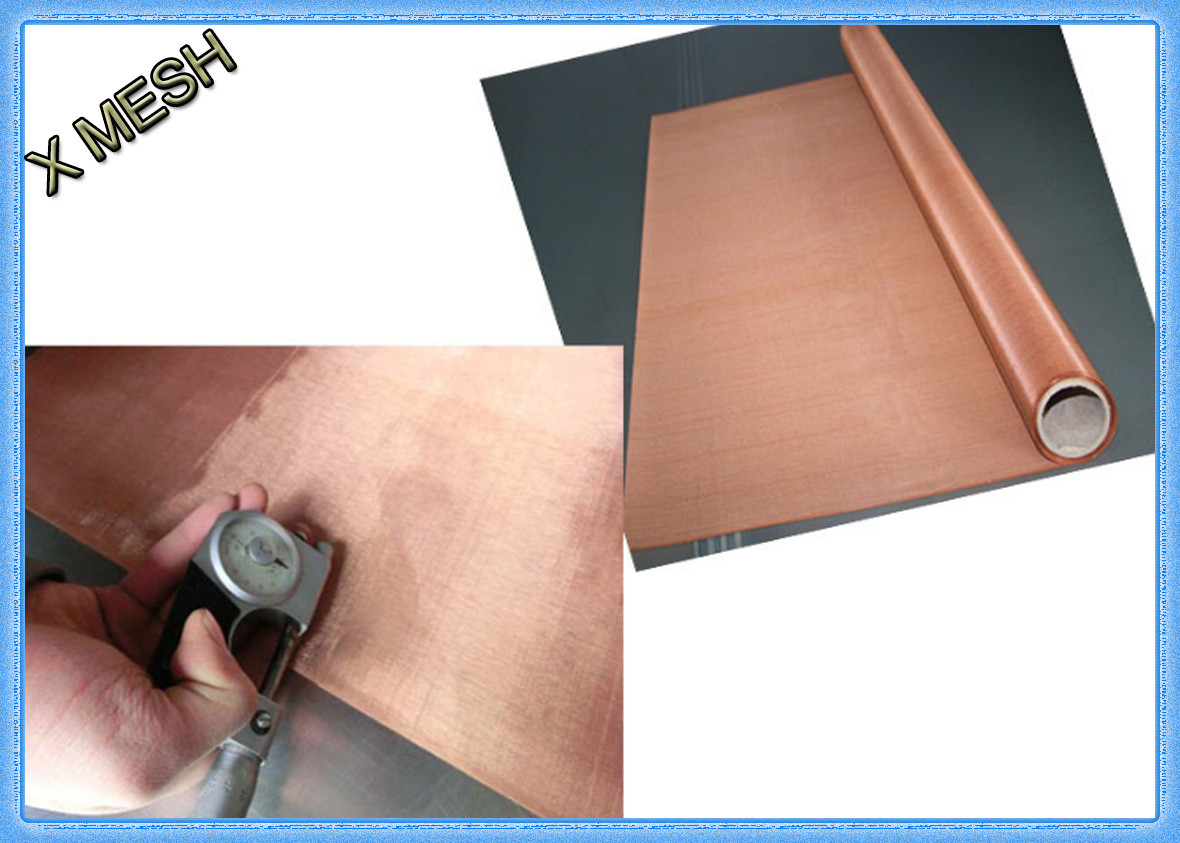 Copper Fine Micro Screen Woven Metal Wire Mesh 30m Length Abrasion ...