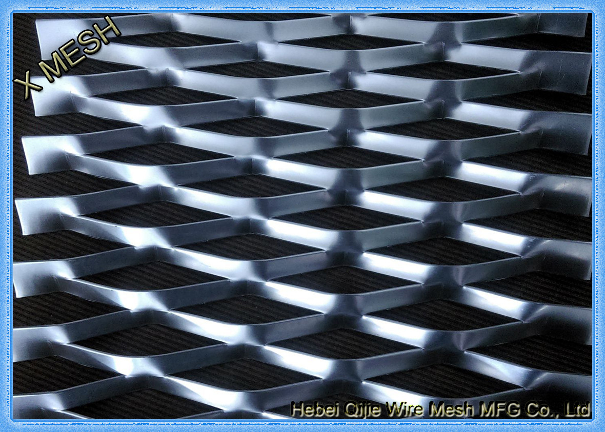 Flattened Heavy Gauge Expanded Metal Mesh Fabric Raised Surface 1.2x2.4 ...