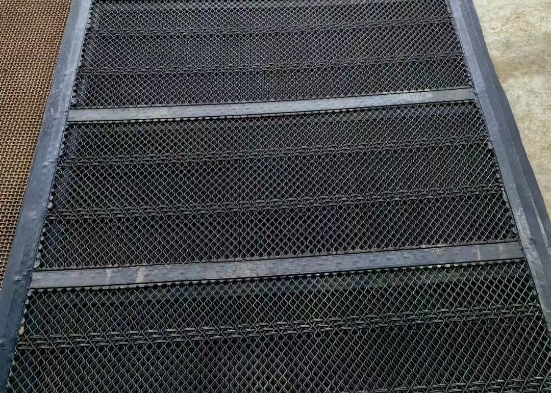 Rubber Self-Cleaning Vibrating Screen Mesh For Shale Screening