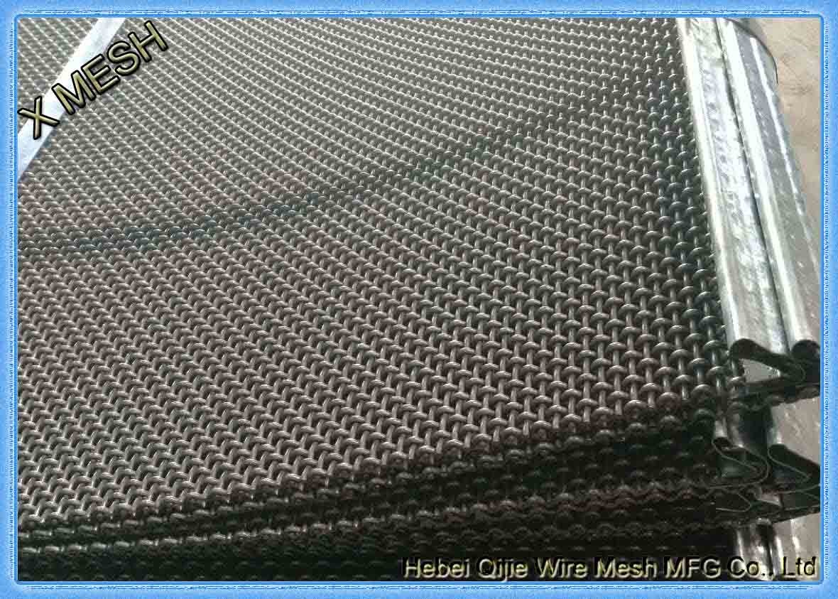 Lock Crimped Wire Mining Screen Mesh Woven 1mm Size