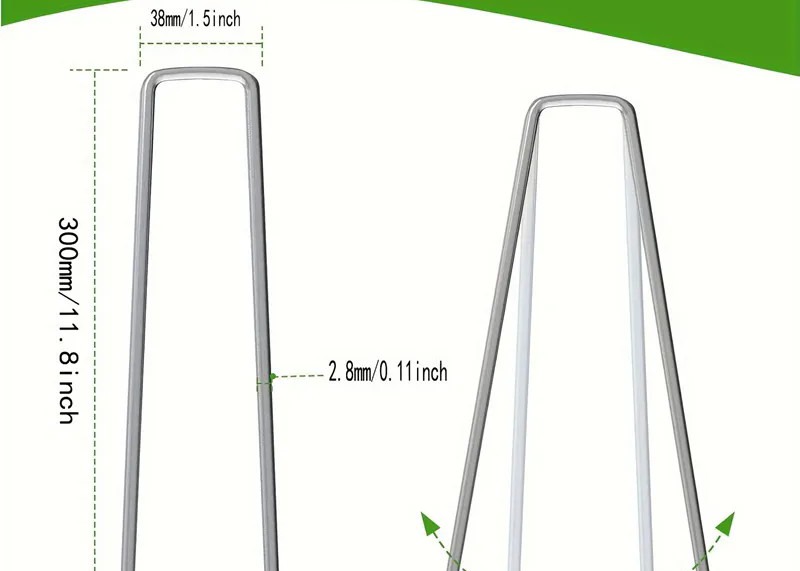 Galvanized Landscape Staples U Shaped Lawn Turf Nail
