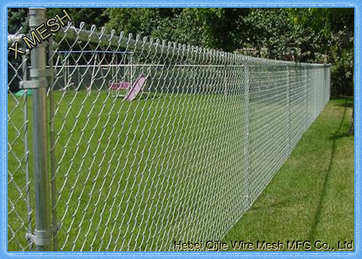Electro Galvanized Chain Link Fence Panels , Chain Wire Fencing For ...
