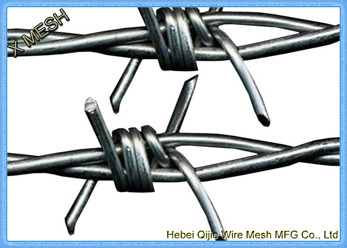 12 x 14 gauge 15kg/roll HDG Double Strand Galvanized Barbed Wire