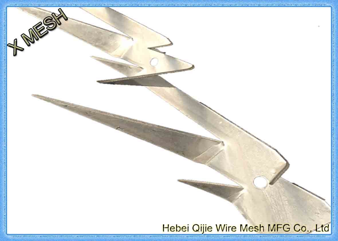 Galvanized Metal Wire Mesh Anti - Creeped Wall Spike 2mm Thickness