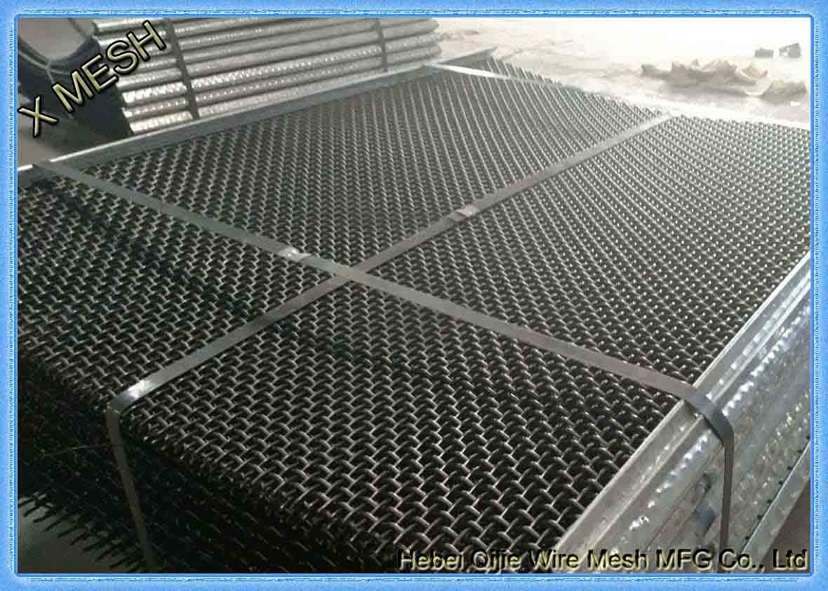High Carbon Steel Flat Top Vibrating Screen Wire Mesh , Sand Screen Mesh