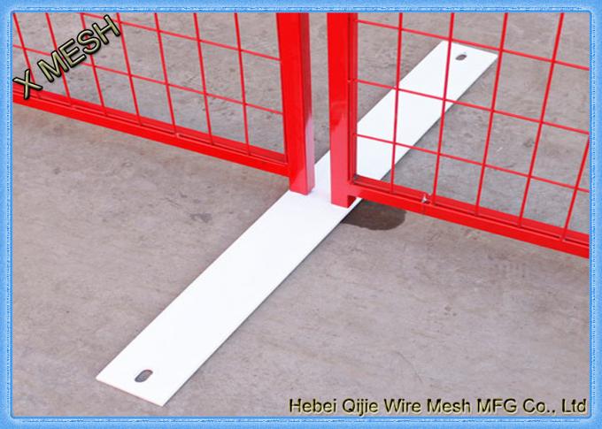 PVC Coated Portable Temporary Metal Fence Panels With Steel Feet 6' X 8 ...
