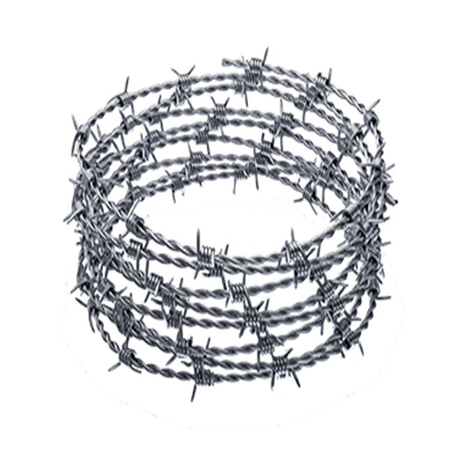 Double Twist Core Galvanized Military Barbed Wire For Security Fencing ...